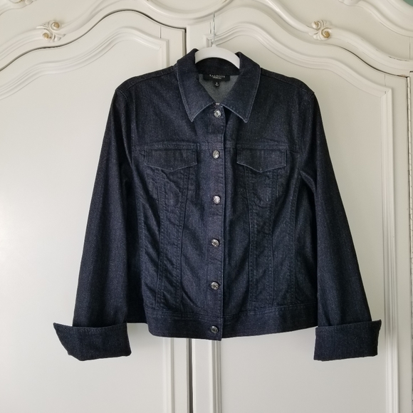 Talbots | Jackets & Coats | Talbots Blue Dark Wash Jean Jacket Stretch ...